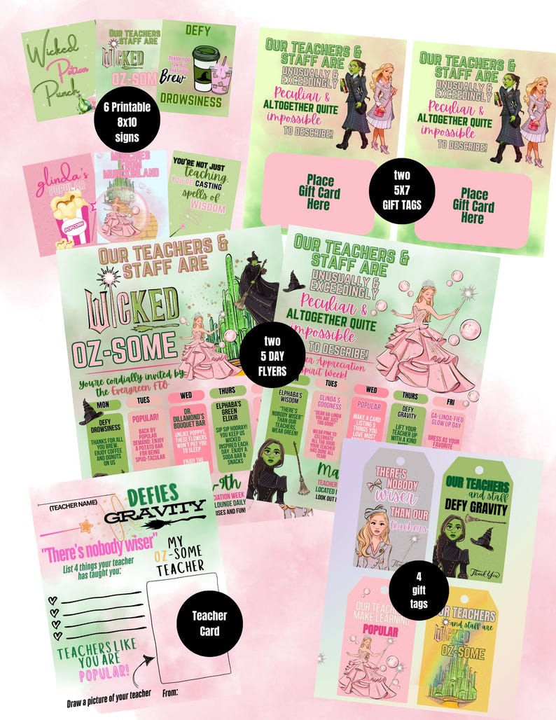 Wicked Teacher Appreciation Bundle! (EDITABLE CANVA) Summer Party ...