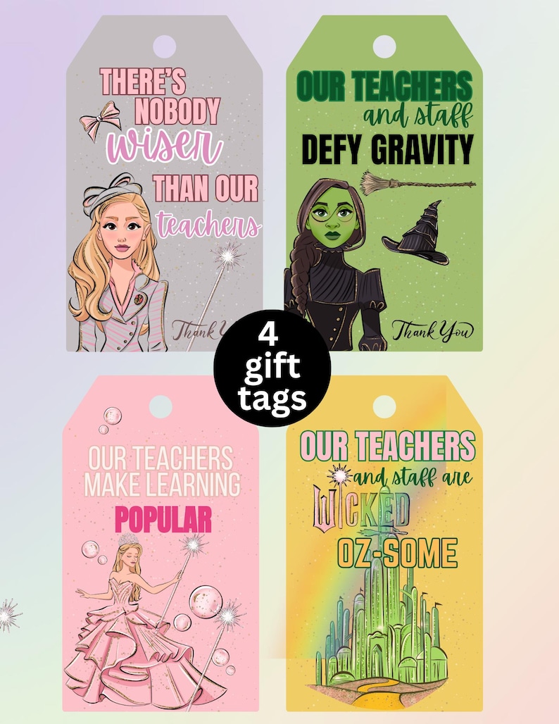 Wicked Teacher Appreciation Gift Tags - Etsy