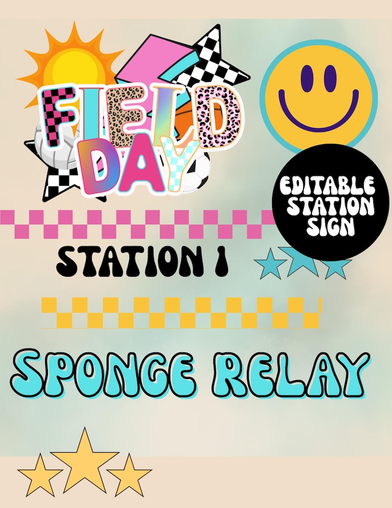 Field Day Bundle Digital Signs, Station Signs, Autograph Page ...