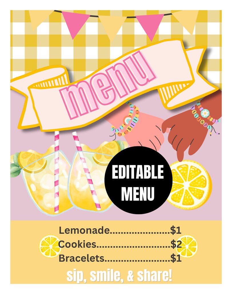 Lemonade Stand Printable Kit, Dramatic Play Set, Summer Activity ...