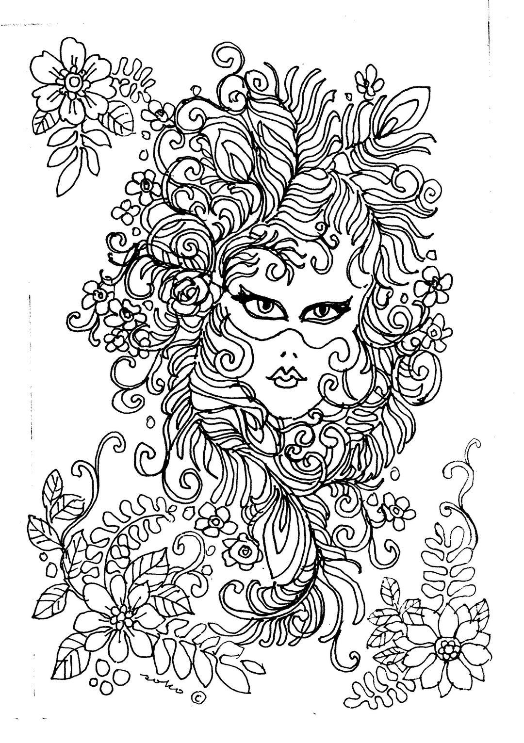 20 Hand Drawn Home Colouring Outlines Black and White Artwork by ...