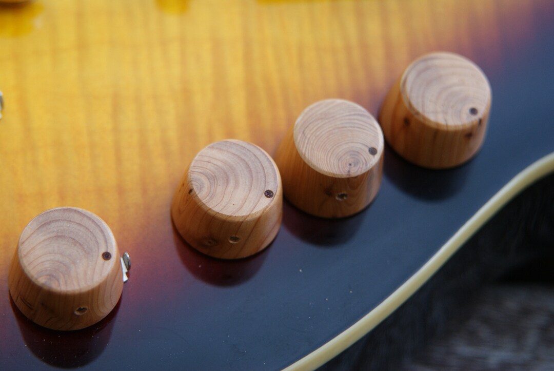 4 les Paul Potentiometer Knobs in Yew Yew Wood Guitar Knobs - Etsy