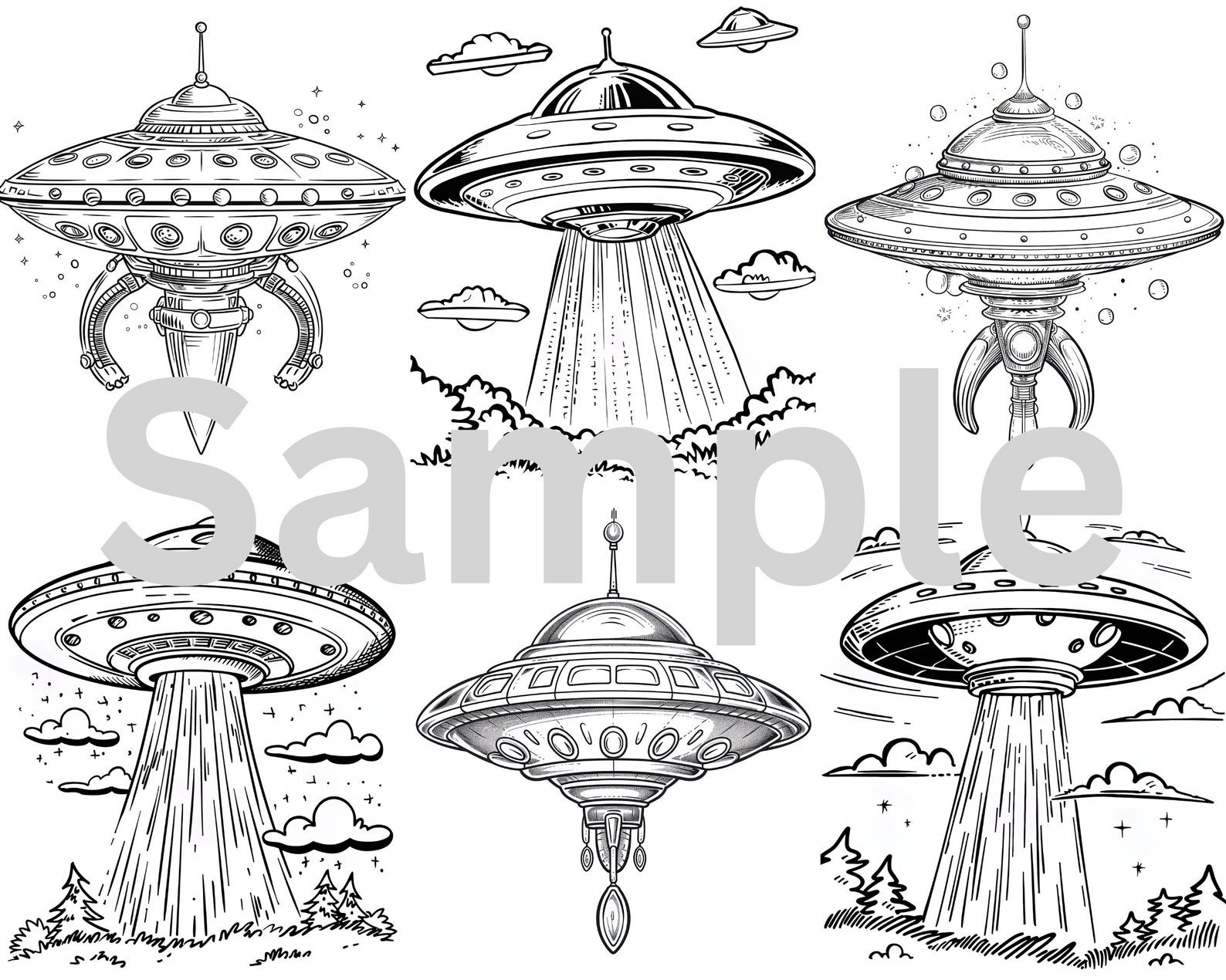 40 UFO Coloring Pages | Ufo Printable | Ufo Activities | Printable ...