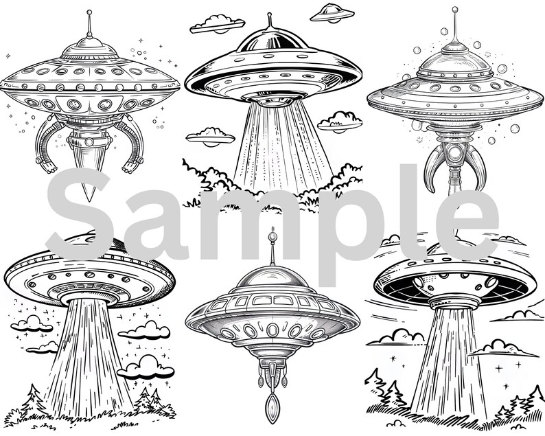 40 UFO Coloring Pages | Ufo Printable | Ufo Activities | Printable ...