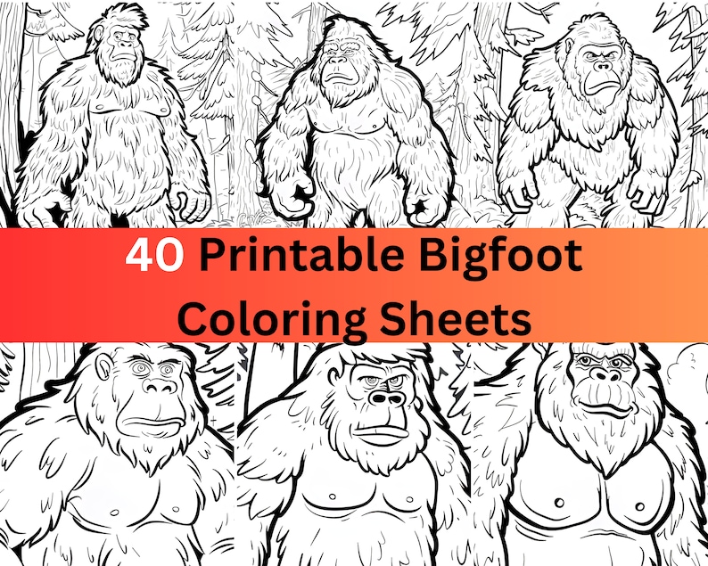 40 Bigfoot Coloring Pages | Bigfoot Printable | Bigfoot Activities ...