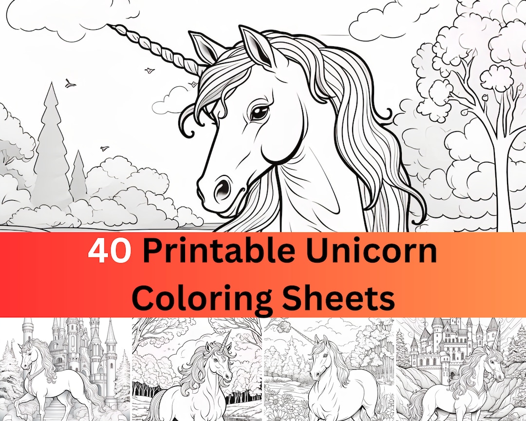 40 Unicorn Coloring Pages | Unicorn Printable | Unicorn Activities ...