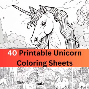 40 Unicorn Coloring Pages | Unicorn Printable | Unicorn Activities ...