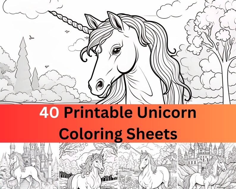 40 Unicorn Coloring Pages | Unicorn Printable | Unicorn Activities ...