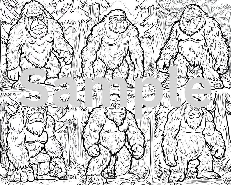 40 Bigfoot Coloring Pages | Bigfoot Printable | Bigfoot Activities ...