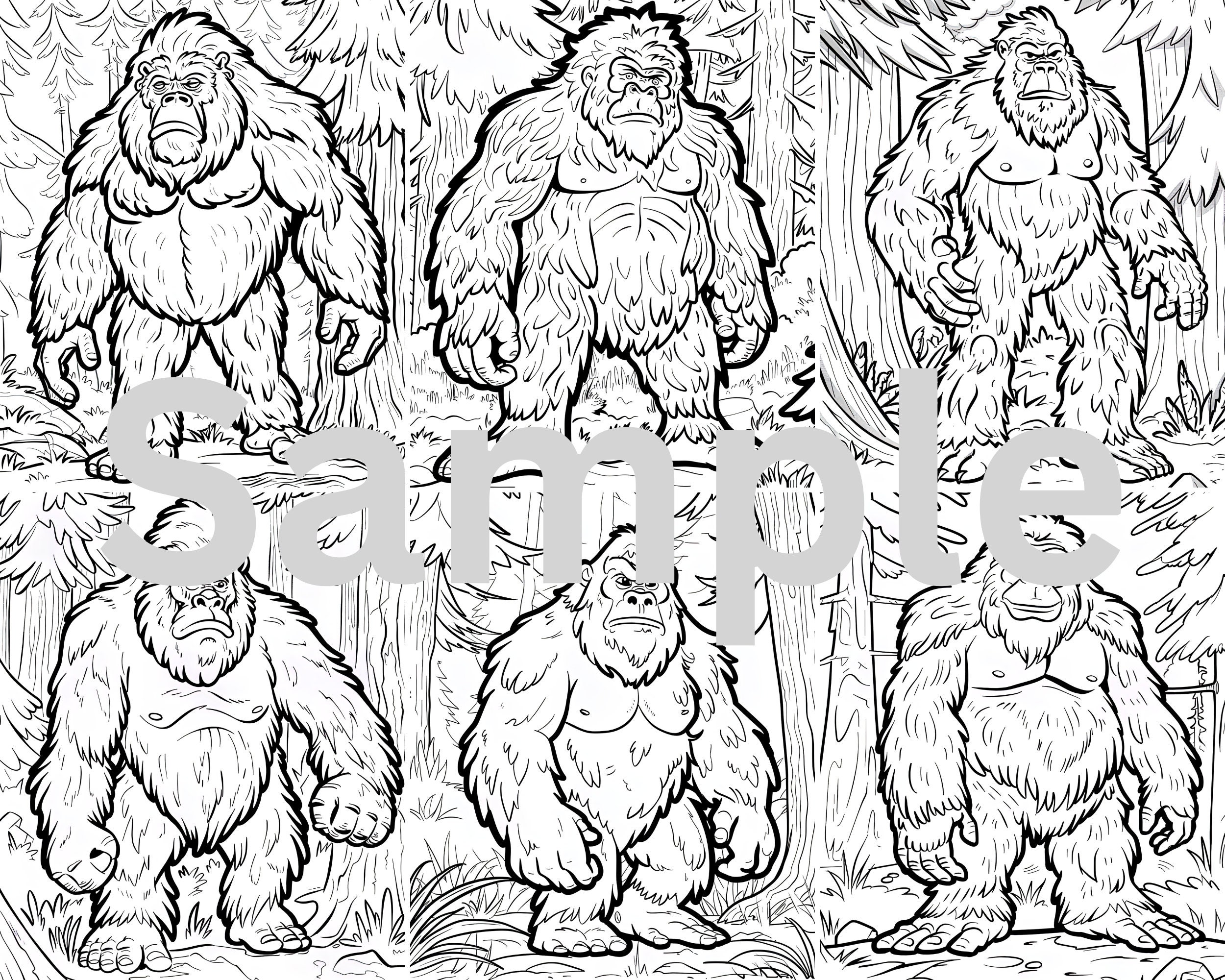40 Bigfoot Coloring Pages | Bigfoot Printable | Bigfoot Activities ...