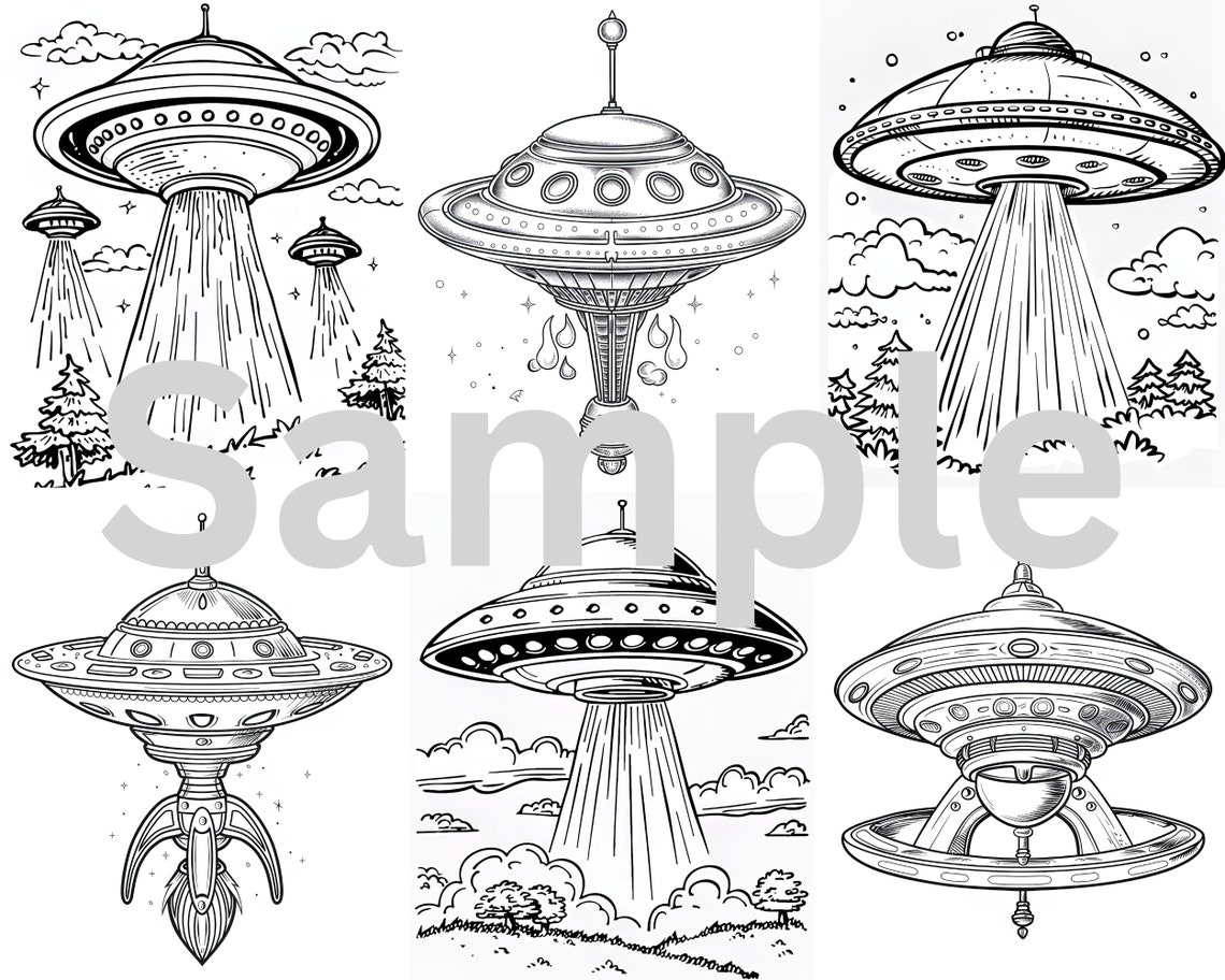 40 UFO Coloring Pages | Ufo Printable | Ufo Activities | Printable ...