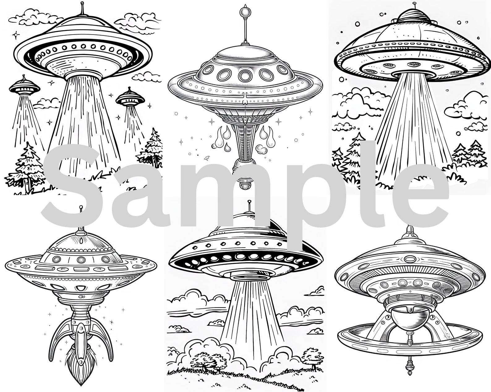 40 UFO Coloring Pages | Ufo Printable | Ufo Activities | Printable ...
