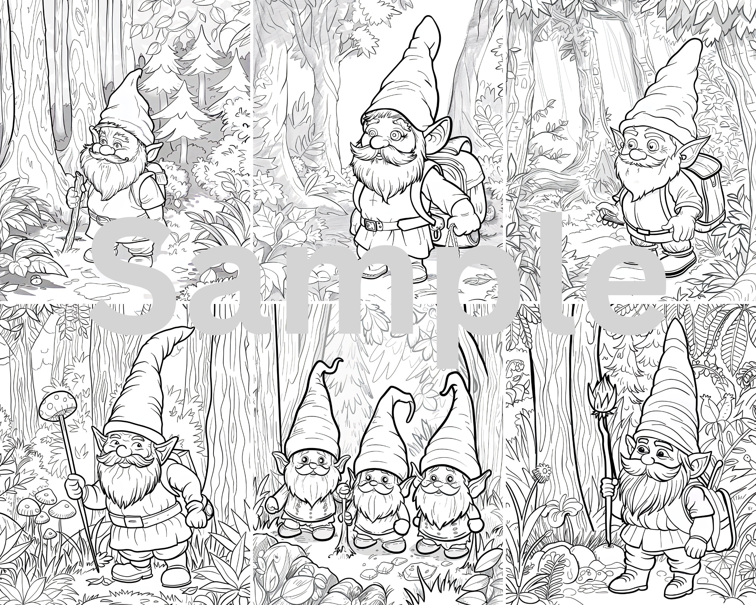 40 Gnome Coloring Pages | Gnome Printable | Gnome Activities ...