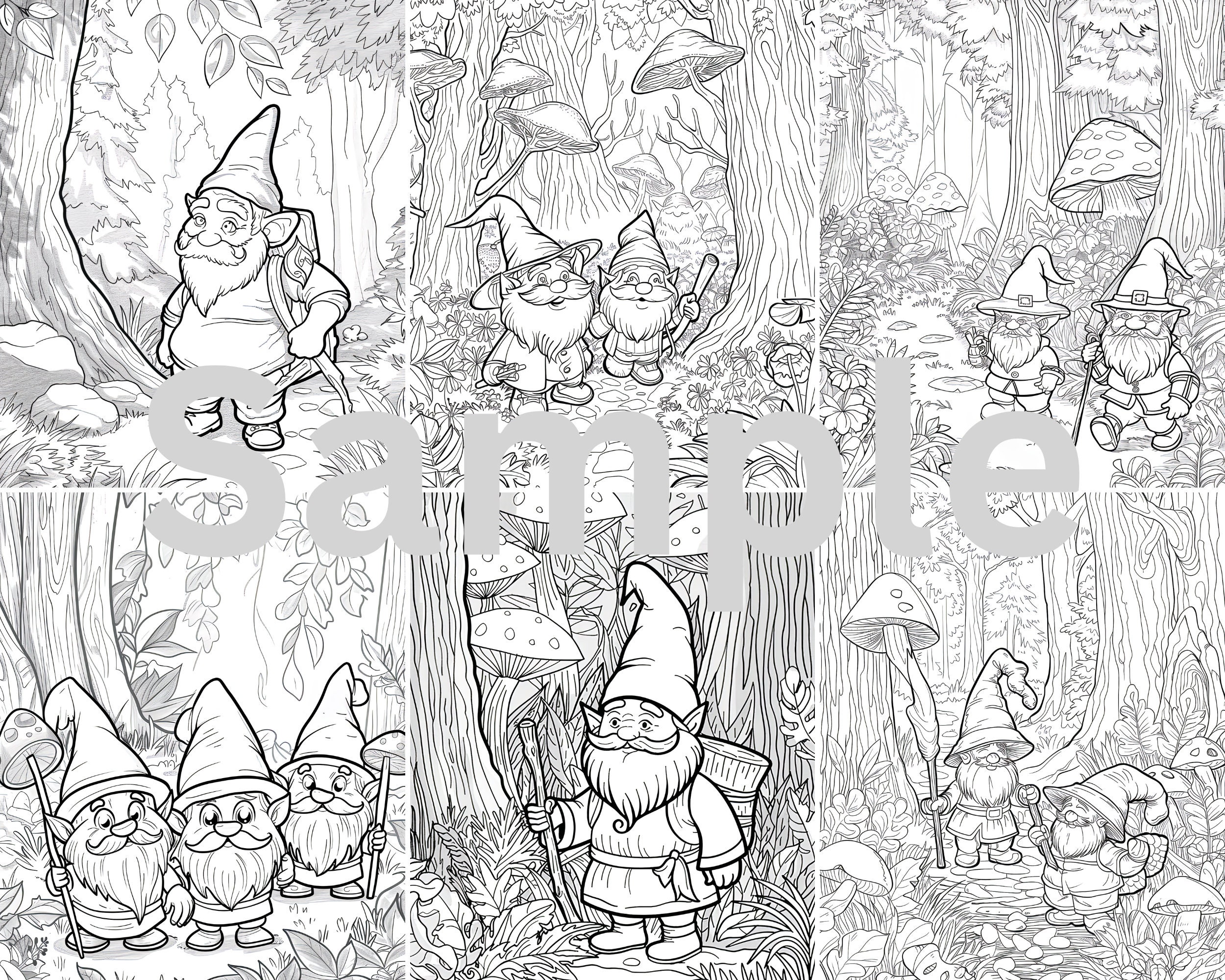 40 Gnome Coloring Pages | Gnome Printable | Gnome Activities ...