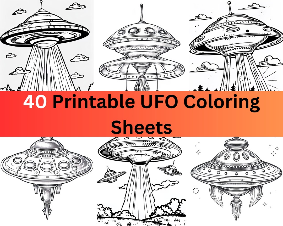 40 UFO Coloring Pages | Ufo Printable | Ufo Activities | Printable ...