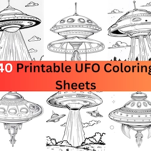 40 UFO Coloring Pages | Ufo Printable | Ufo Activities | Printable ...