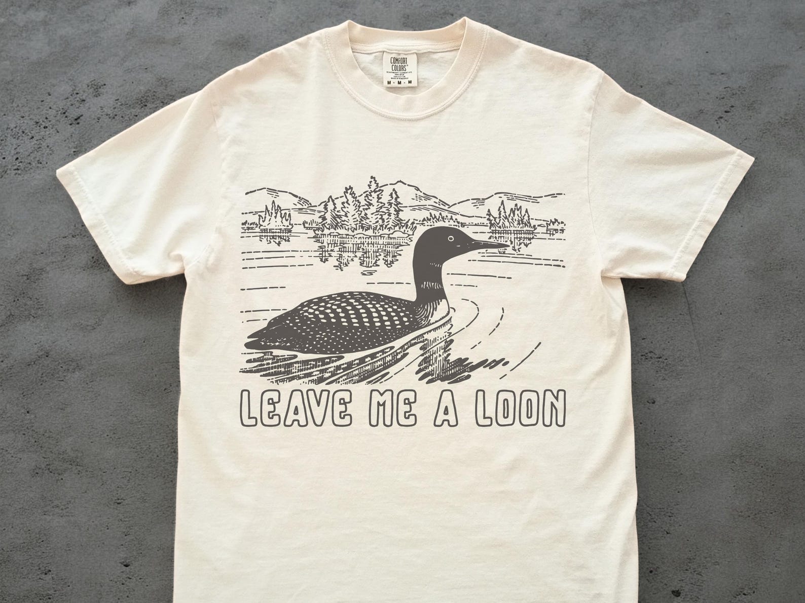 Loon Bird Pun Shirt – Funny Leave Me A Loon Nature Tee for Introverts ...