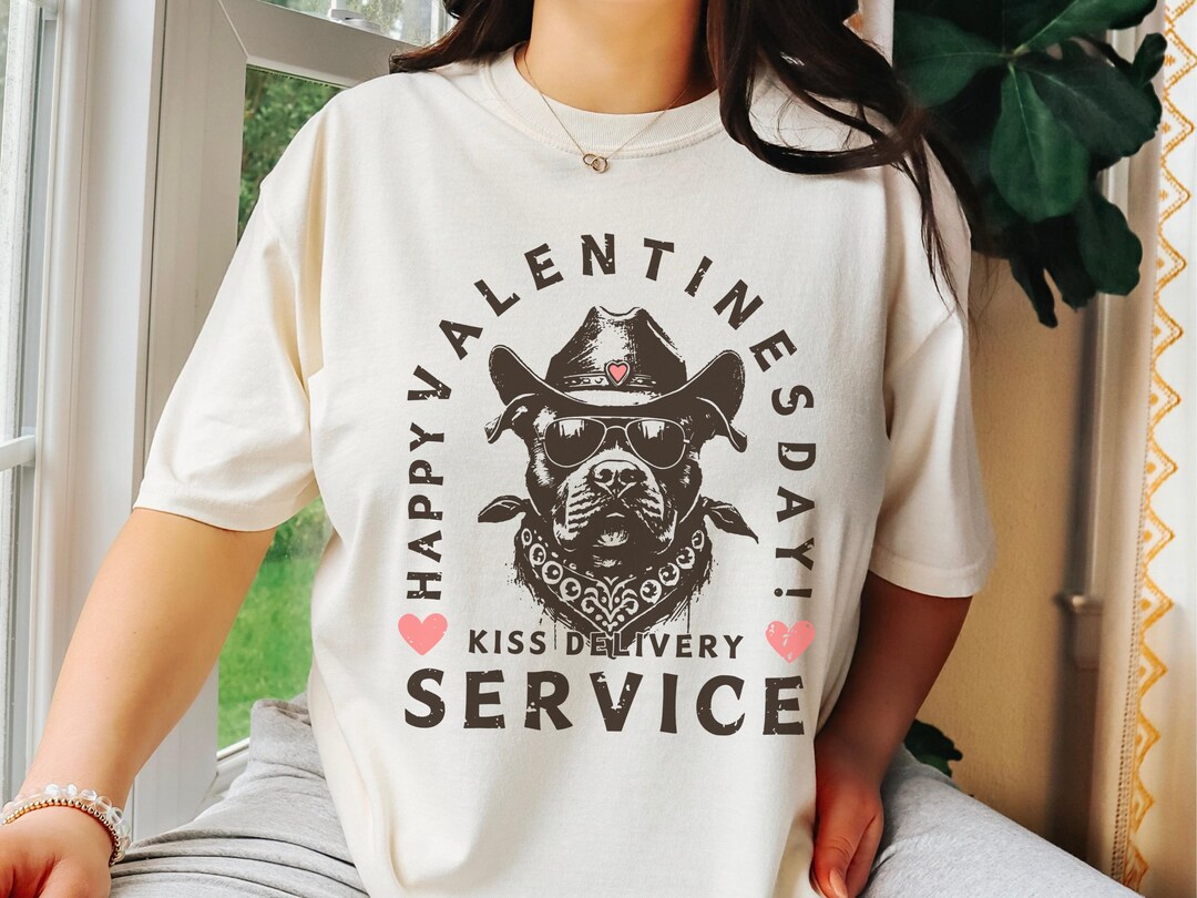 Valentine Pitbull Shirt Cowboy Style - Perfect Gift for Pitbull Owners ...
