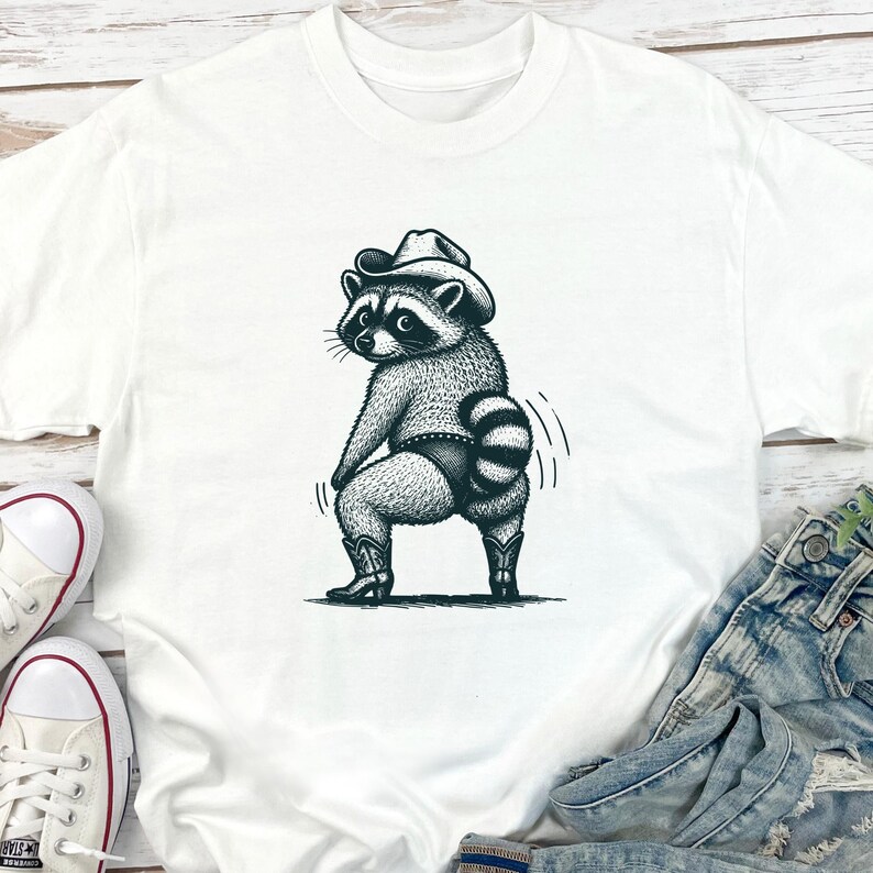 Funny Raccoon Shirt — Cowboy Raccoon Comfort Colors Tee, Trash Panda ...