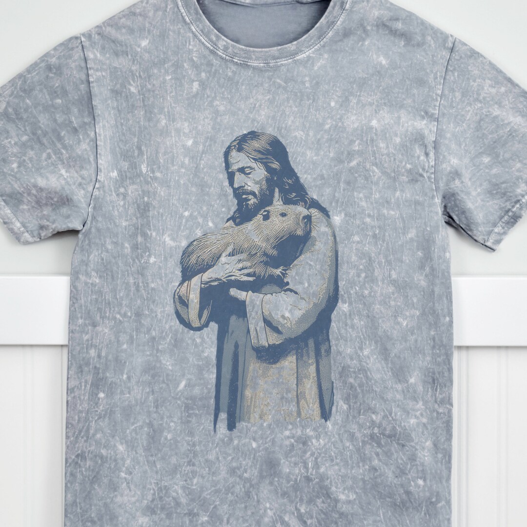 Funny Capybara Jesus Shirt, Vintage Capybara Cool Tee, Capybara Retro T ...