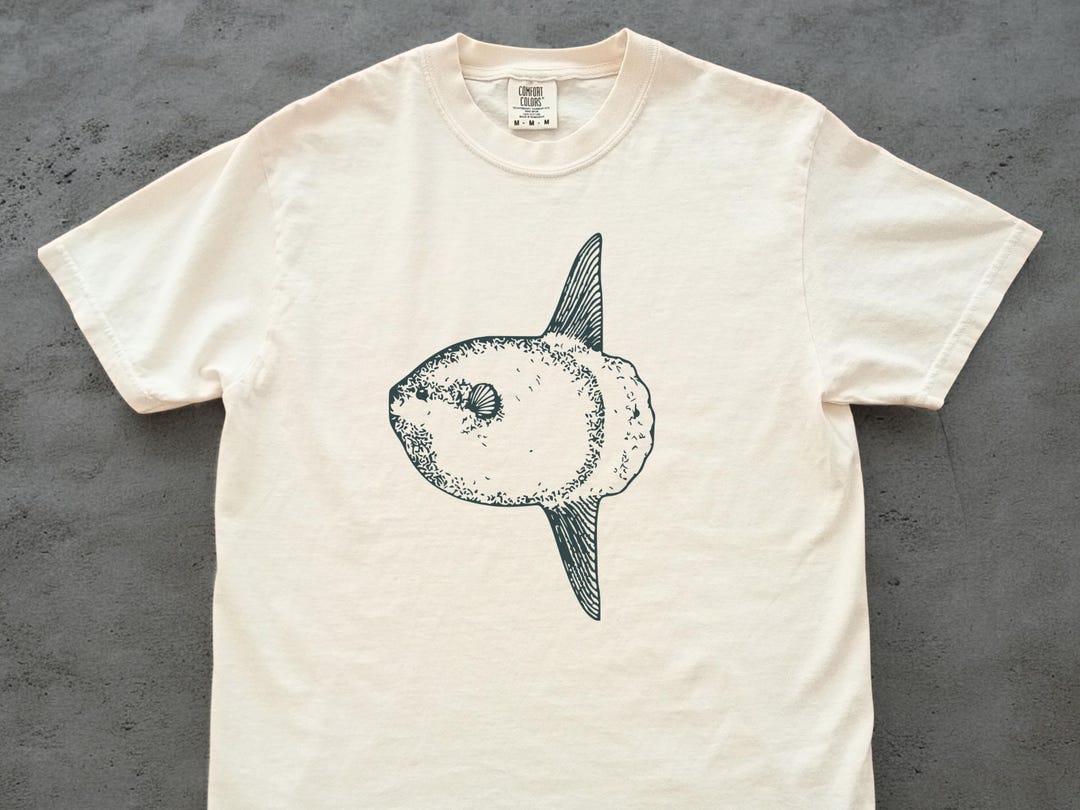 Ocean Sunfish Shirt: Minimalist Mola Mola Silhouette Tee – Unique Sea ...