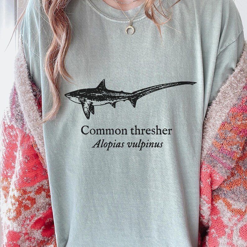 Common Thresher Shark Scientific Illustration Shirt Comfort Colors ...