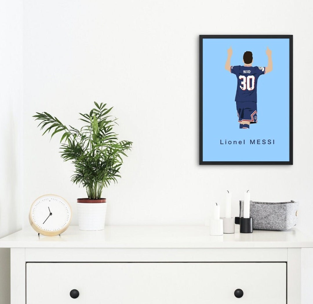 Illustration A4 Lionel MESSI / PSG / Paris Saint Germain / Football ...