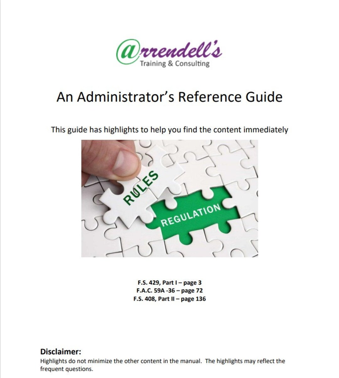 ALF Admin Operational Manual With Highlights - Etsy