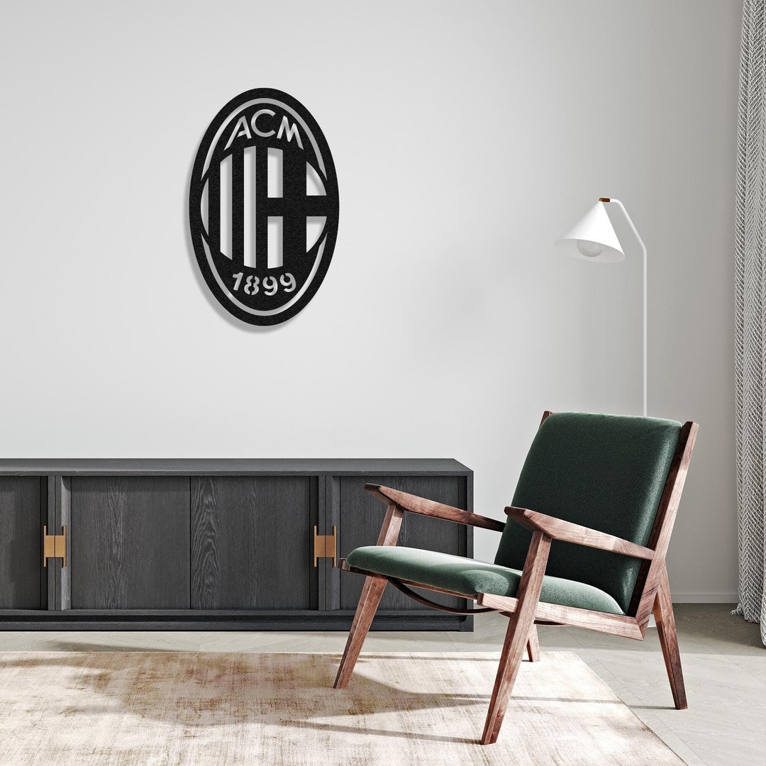 Metal Wall Decor, Acmilan Metal Wall Decor, Gift for Football Lover ...
