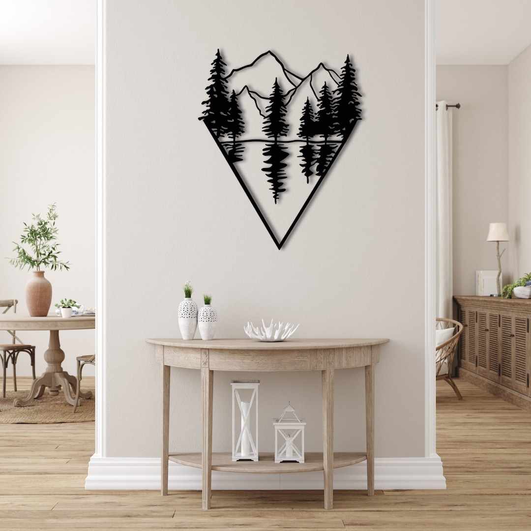 Mountain Metal Wall Art Mountain Wall Decor Mountain Wall - Etsy