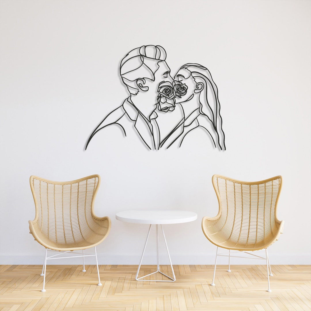 Metal Wall Decor, Metal Women and Men Wall Decor, Metal Lovers Wall ...