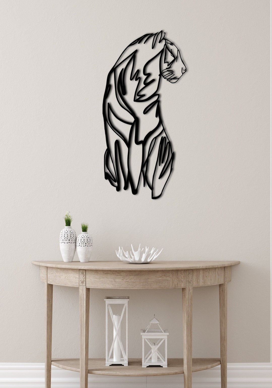 Tiger Metal Wall Art, Tiger Head Metal Wall Decor, Eye of Tiger Home ...