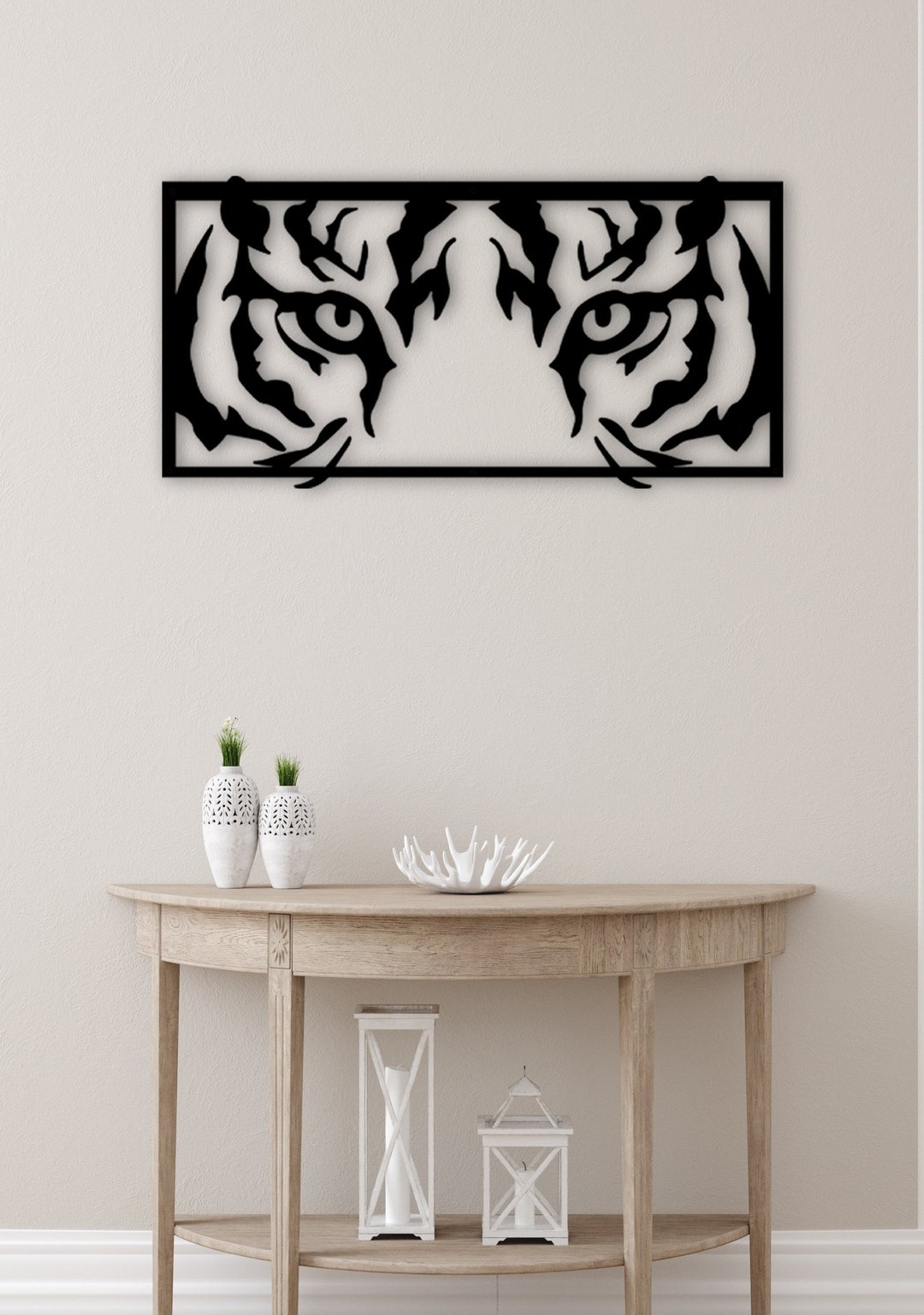 Tiger Metal Wall Art Tiger Head Metal Wall Decor Eye of - Etsy