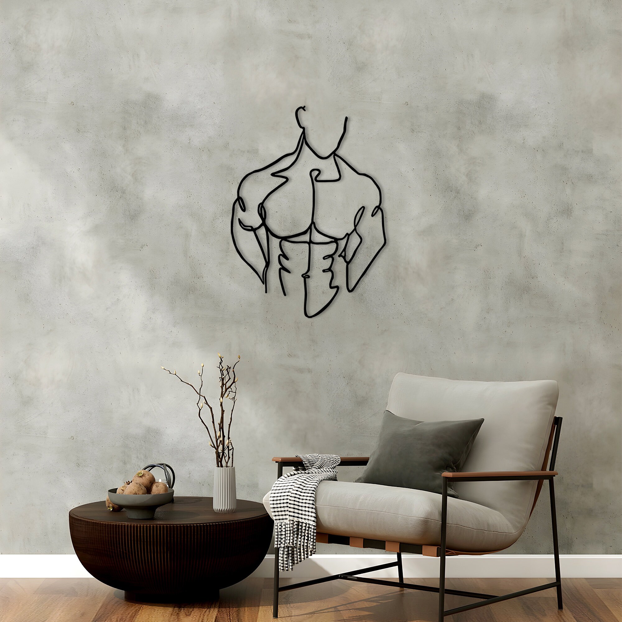 Line Wall Art Naked Men Wall Decor Nu Men Metal Decor Naked - Etsy