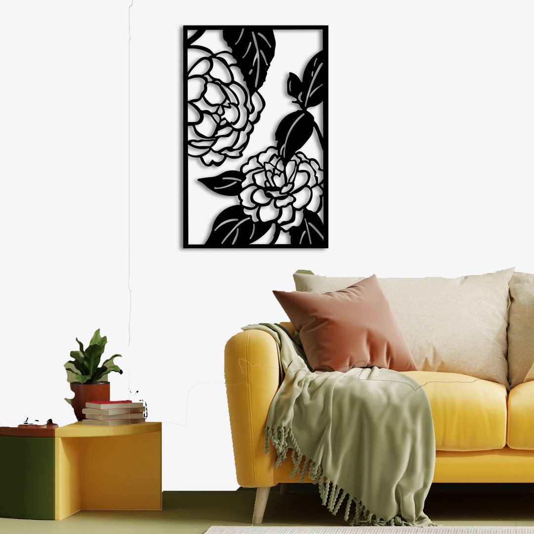 Metal Wall Decor, Metal Rose Pattern Wall Decor, Rose Metal Wall Decor ...