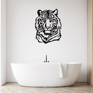 Tiger Metal Wall Art, Tiger Head Metal Wall Decor, Eye of Tiger Home ...