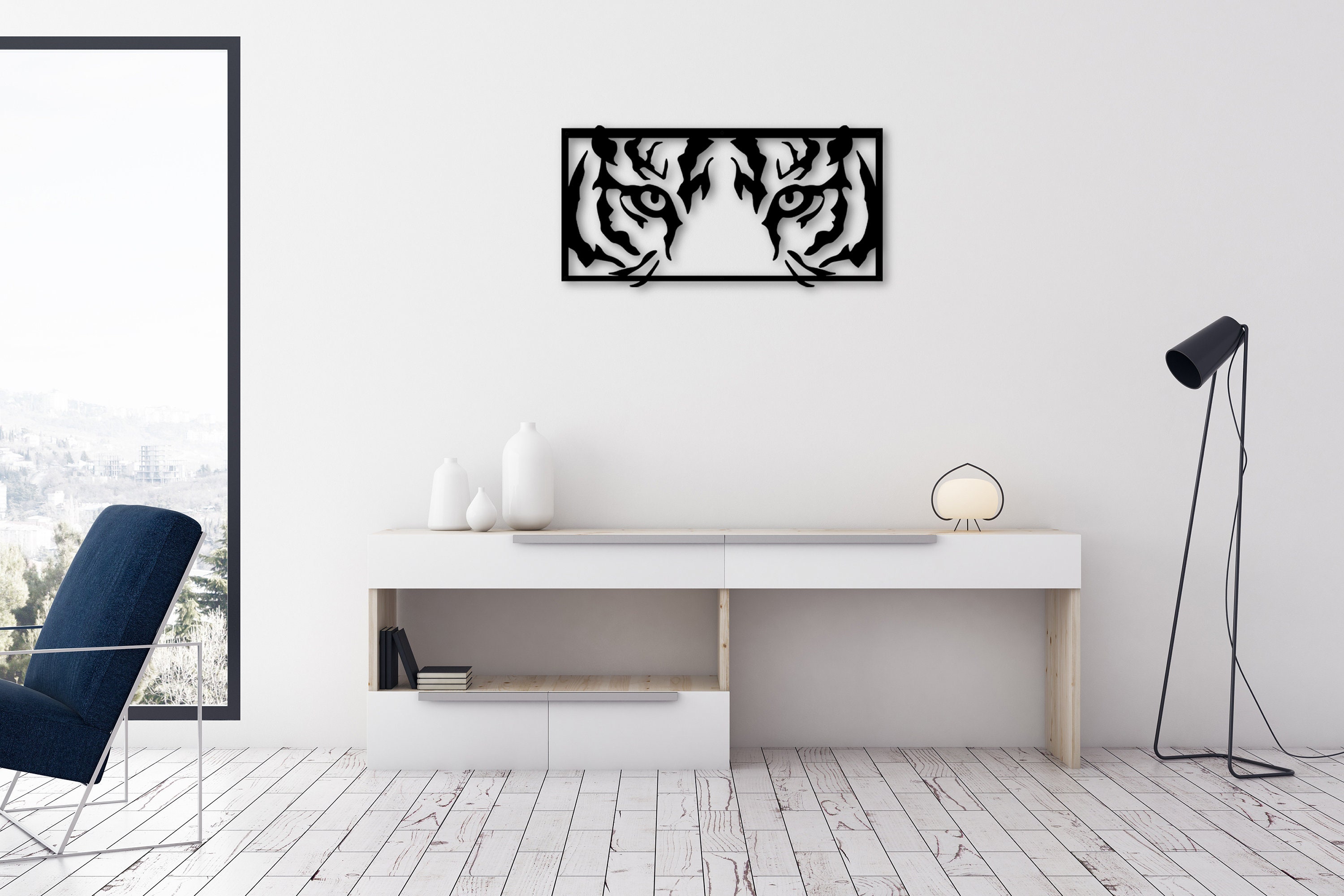 Tiger Metal Wall Art, Tiger Head Metal Wall Decor, Eye of Tiger Home ...