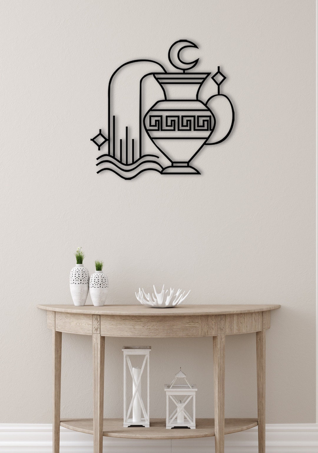 Aquarius Sign Metal Constellation, Zodiac Sign Wall Decor, Astrology ...