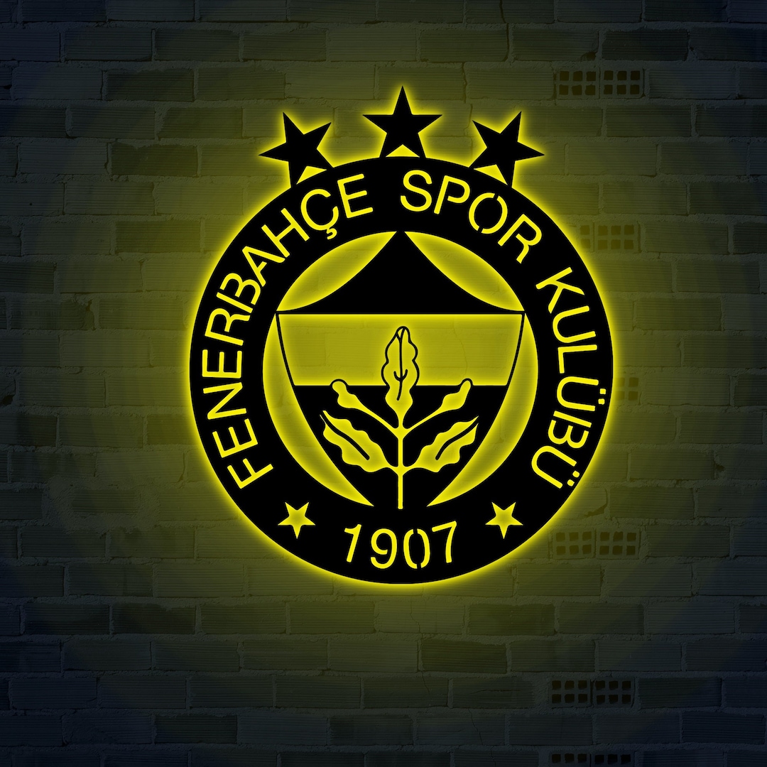 Metal Wall Decor, Led Fenerbahçe Wall Decor, Led Fenerbahçe Team Logo ...