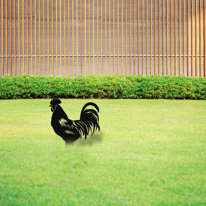 Metal Garden Decor, Metal Cockerel Garden Decor, Cockerel Home Garden ...