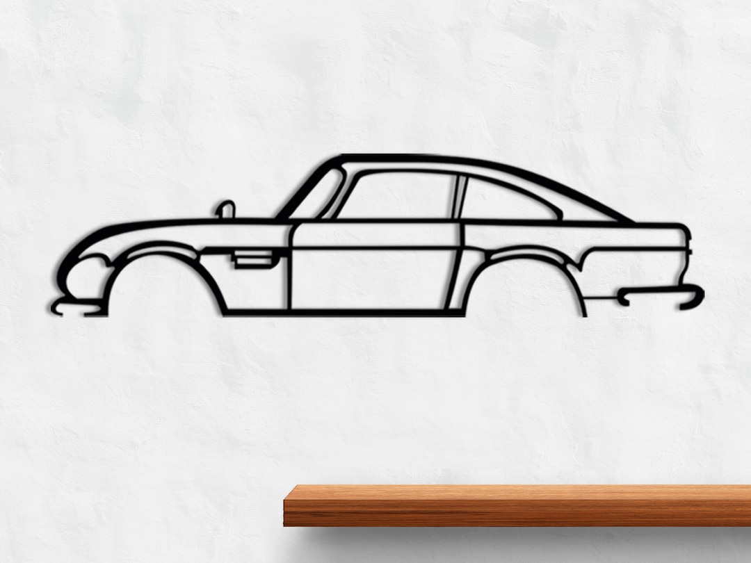 Aston Martin DB6 Silhouette Large Metal Wall Art Aston Martin - Etsy