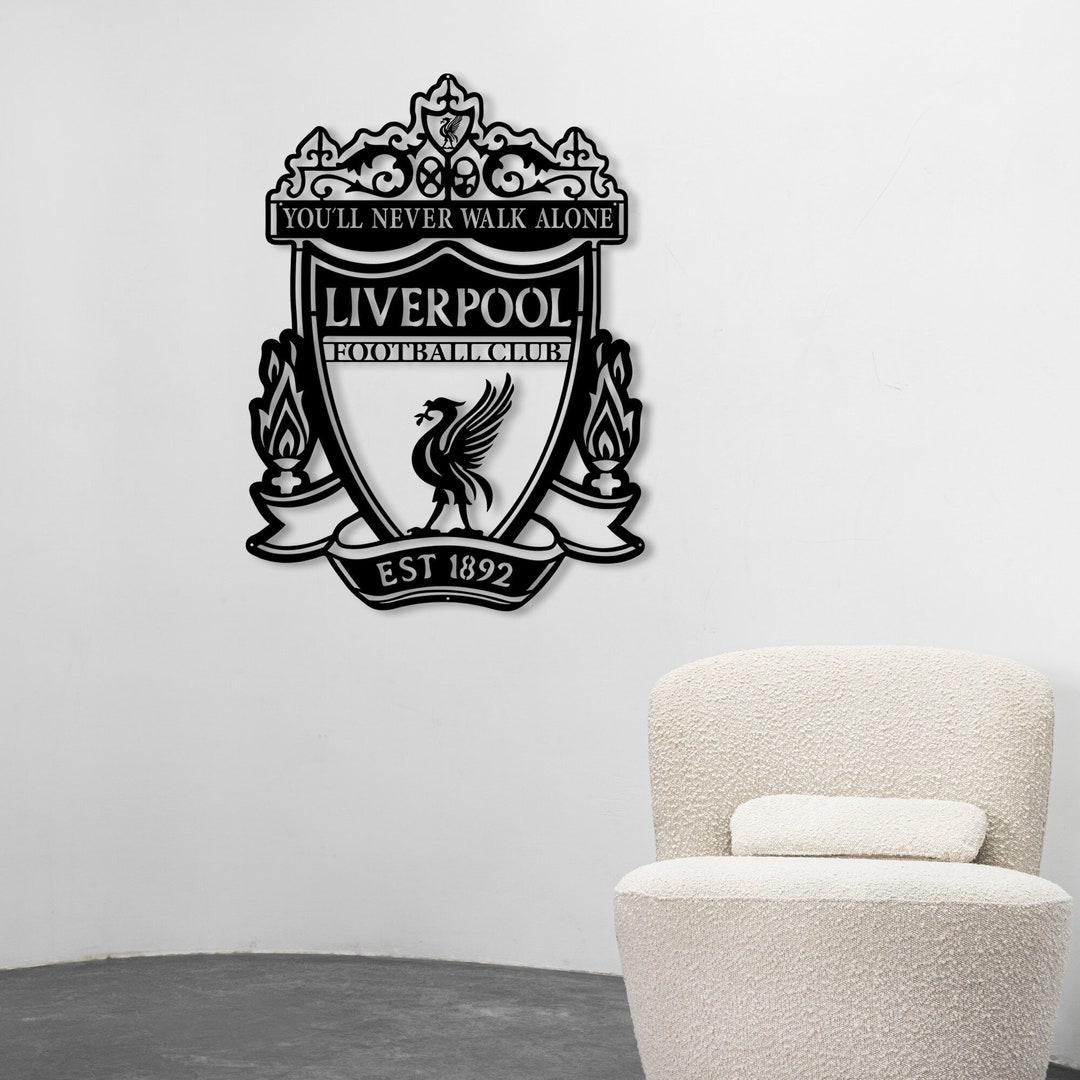 Metal Wall Decor, Metal Liverpool FC Wall Decor, Liverpool Team Logo ...