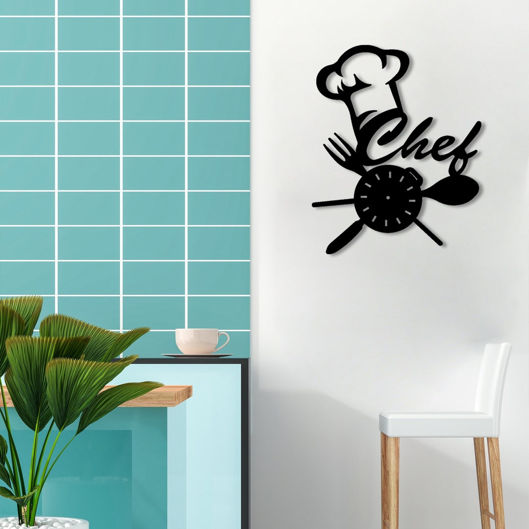 Metal Wall Decor, Metal Kitchen Wall Decor, Metal Chef Wall Decor ...