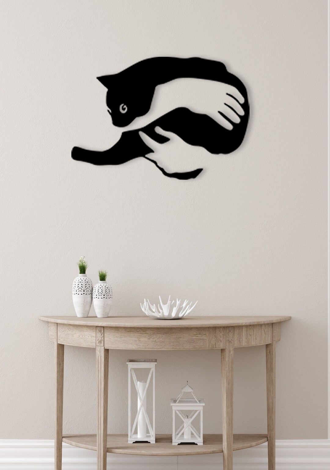 Cat Metal Wall Art, Minimalist Art, Cat Home Decoration , Cat Sign, Cat ...