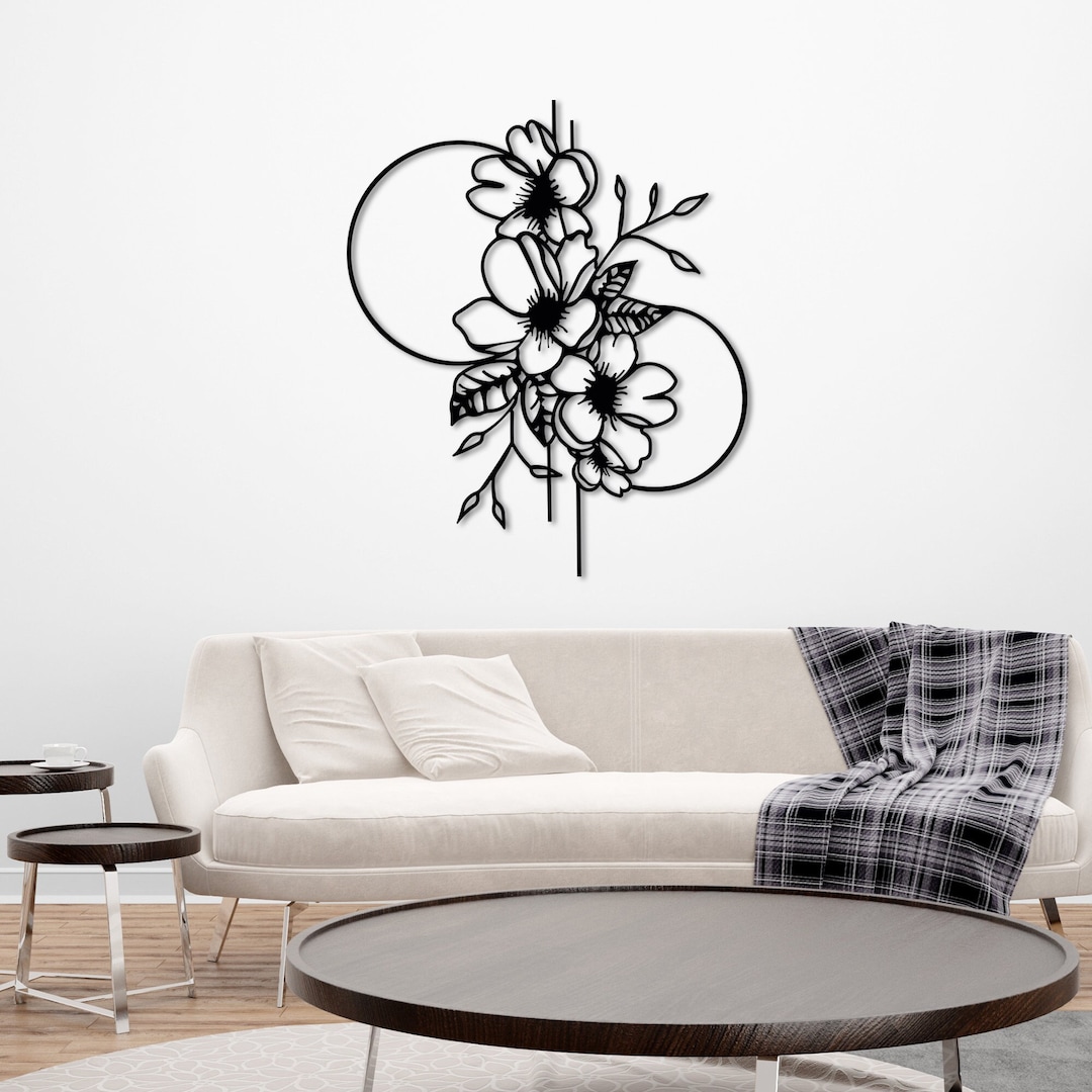 Metal Wall Decor, Metal Rose Wall Decor, Rose Home Decor Metal, Rose ...