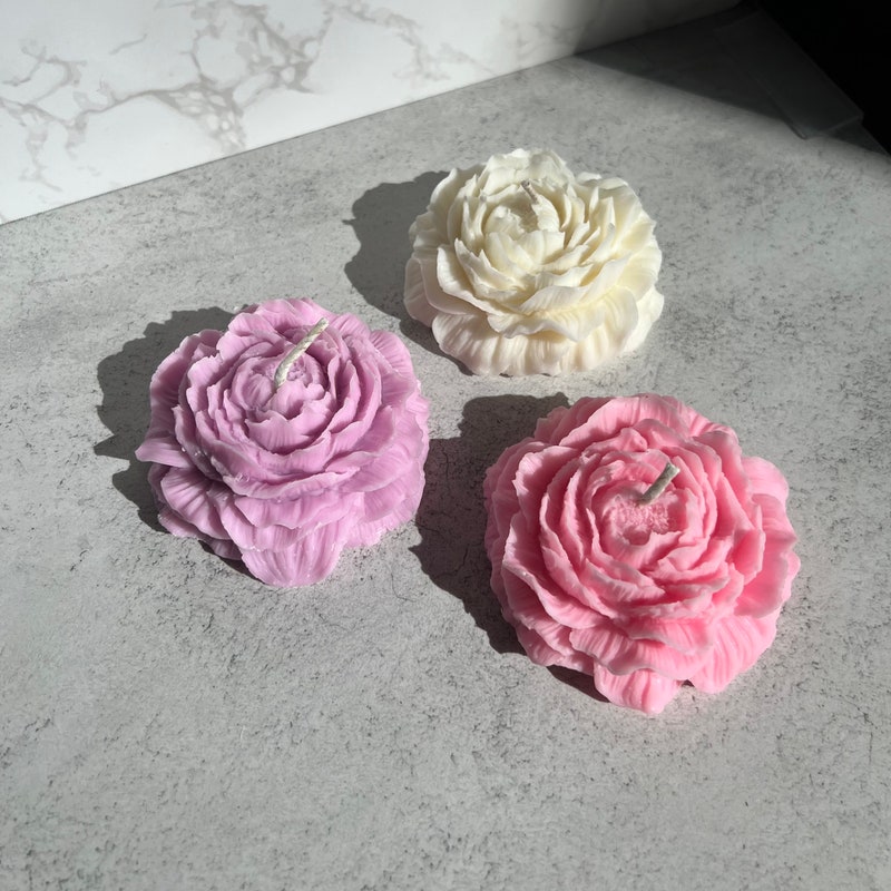Peony Flower Candles - Etsy