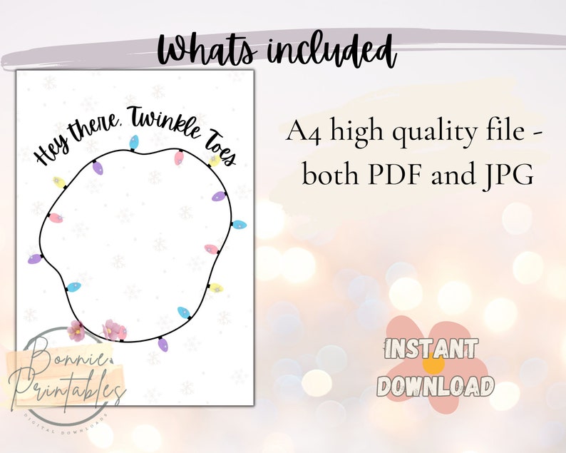 Printable Craft With Baby, Festive DIY Digital Print, Hey There Twinkle ...