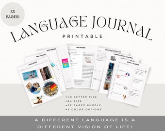Language Study Planner Printable Language Learning Journal - Etsy