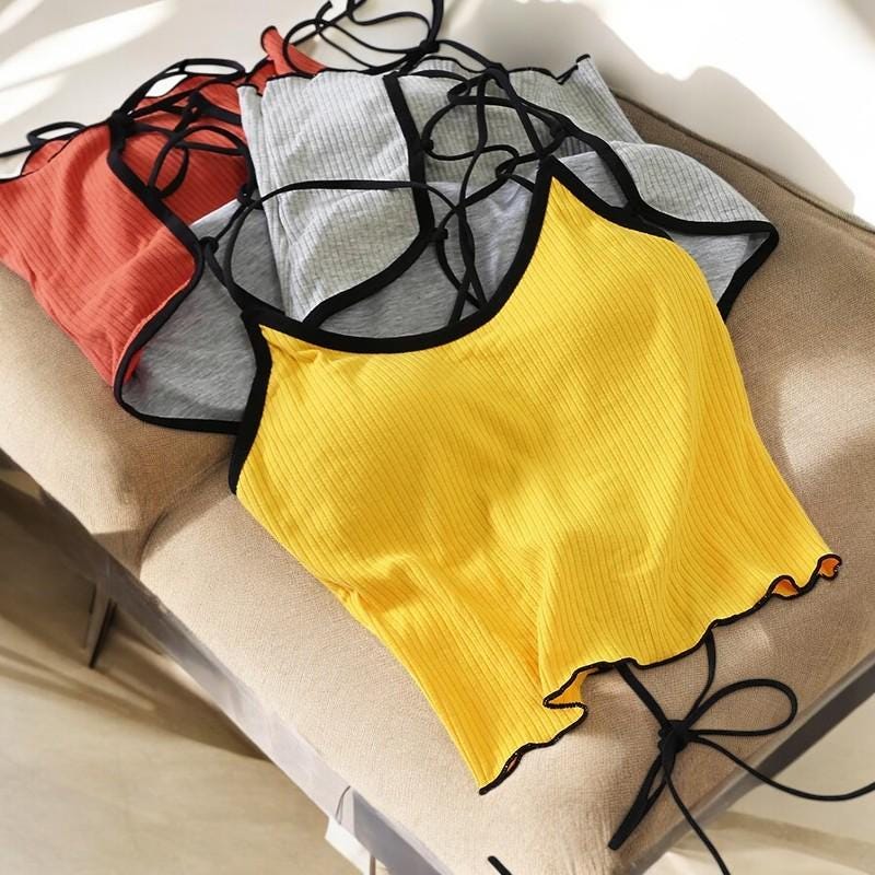 Women Halter Tops Backless Crop Tops | Padded Cotton Crop Tops | Women ...