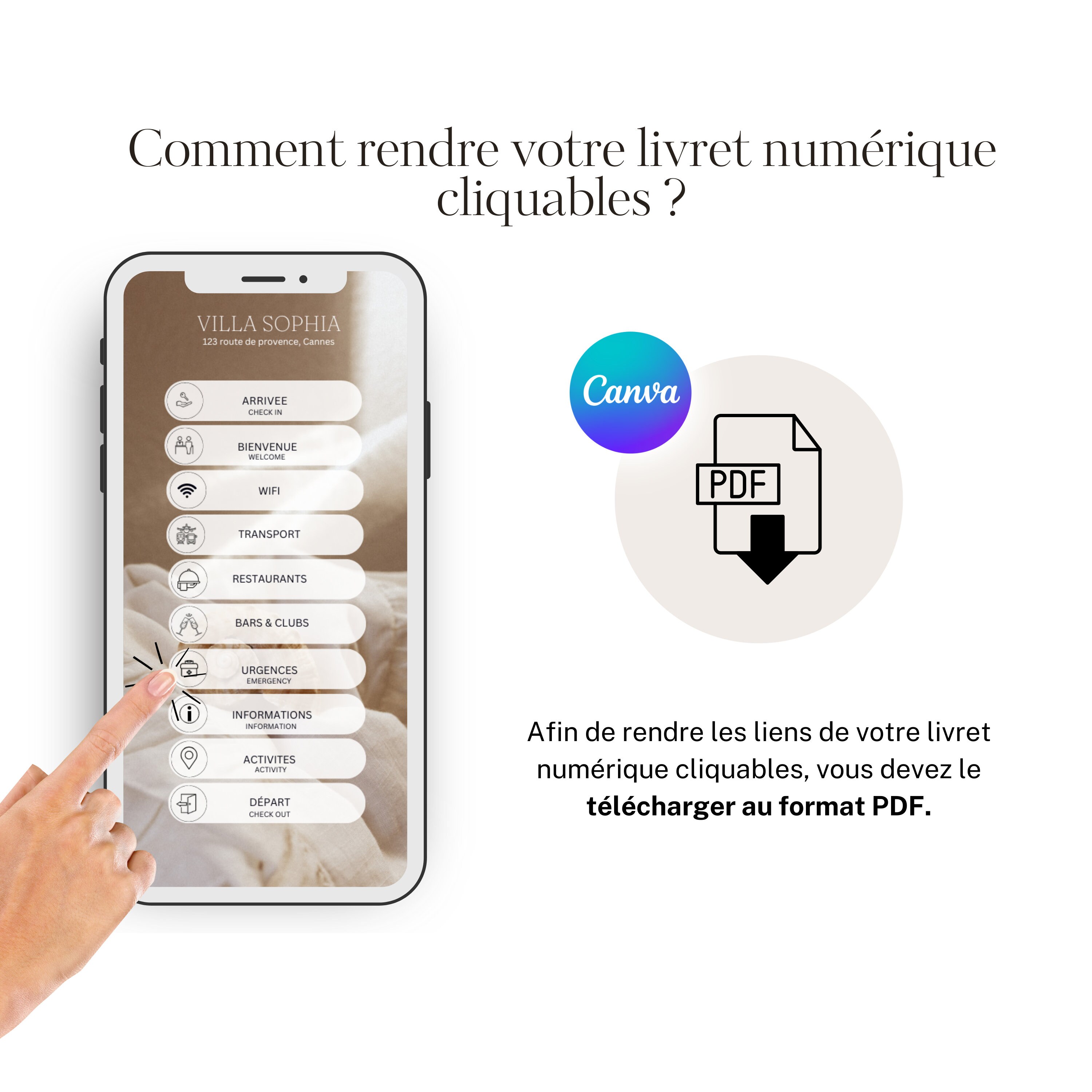 French English Digital Welcome Booklet, AIRBNB, Bilingual Booklet ...